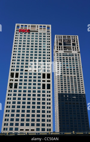 High angle view of Beijing CBD Skyline at night Stock Photo: 158628696 ...
