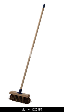 Sweeping broom on white background Stock Photo - Alamy
