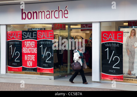 bonmarche sale High street shops and shopping January 2009 Stock Photo ...