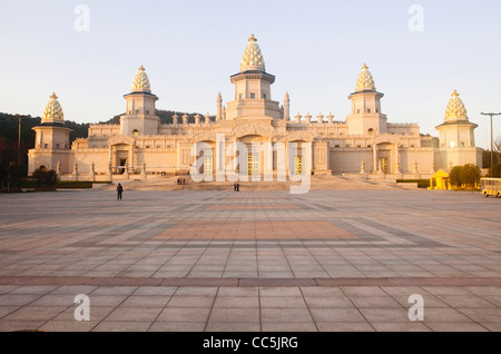 View of the Brahma Palace in the Lingshan scenic spot on the Lingshan ...