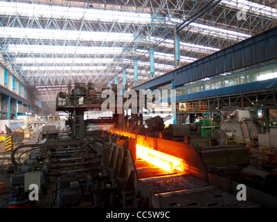 Economy: industry, China: steel mill and metallurgical plants in ...