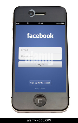 Facebook application on Iphone Stock Photo - Alamy