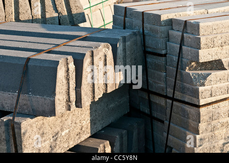 A pile of prefabricated building material Stock Photo - Alamy