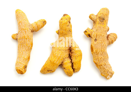 turmeric isolated on white background Stock Photo - Alamy
