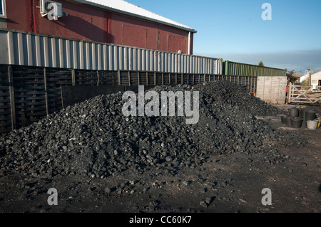 Coal Yard in the railway station area at Beamish Museum,England,UK ...
