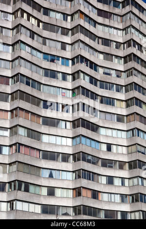 Tower block in Margate, Kent with "Don't Block Brexit" in windows Stock ...