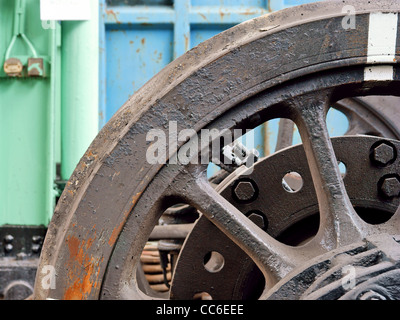 Vintage style steam engine wheel Stock Photo - Alamy
