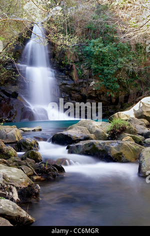 waterfalls river, Los Alcornocales andalusia natural park forest ...