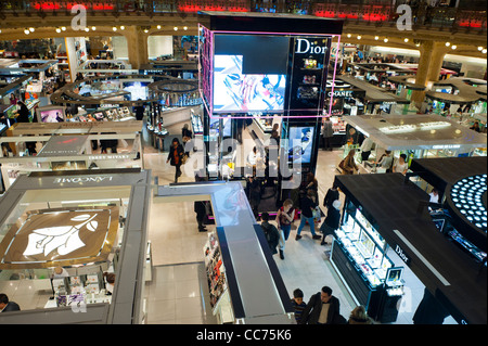 Paris, France, Dior Perfumes Stall inside "Galeries Lafayette" French ...