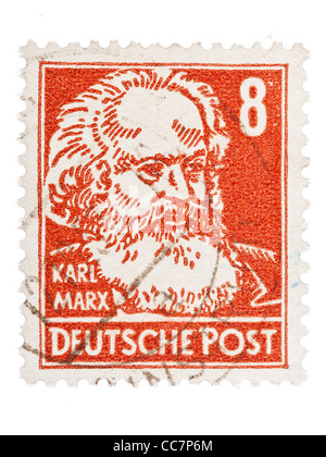 Postage stamp: Deutsche Post, DDR, 1952, Friedrich Engels, 12 Pfennig ...