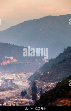 India, Arunachal Pradesh, Dirang Dzong, old stone built house within ...