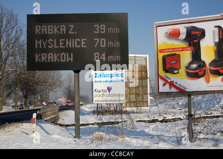 Zakopane Poland Road Sign Stock Photo - Alamy