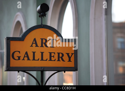 art gallery sign Stock Photo - Alamy