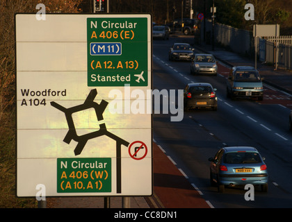 A traffic jam on the North Circular road near the A10 Great Cambridge ...