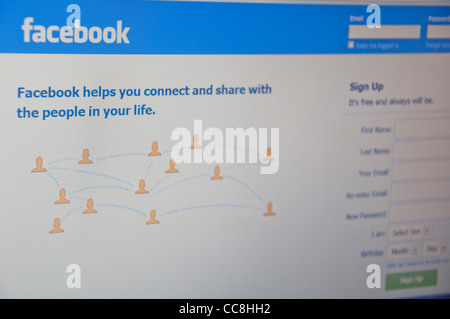 Facebook website online screenshot screen shot Stock Photo - Alamy