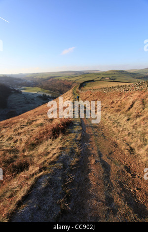 Hiking the Derbyshire Moors of the Peak District Stock Photo - Alamy