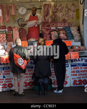 Mobile butcher van with display of meat Stock Photo - Alamy