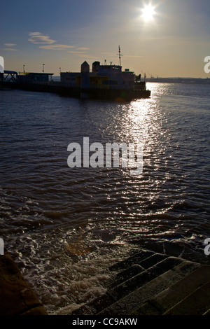 Mersey Ferries Terminal at Pierhead on Liverpool Waterfront illuminated ...