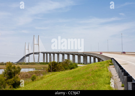 Sidney Lanier Bridge on Ocean Highway over the Saint Simons Sound ...