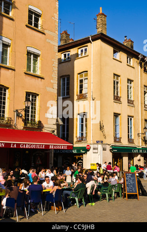 French cafe, Old Town, Lyon, France Stock Photo - Alamy