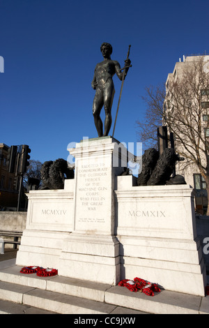 The Machine Gun Corps Memorial, Hyde Park London. A memorial to the ...