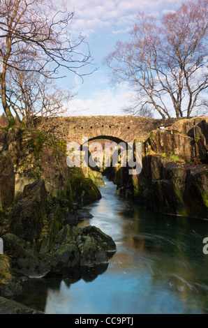 River Duddon and Bridge at Ulpha, The Lake District, Cumbria, United ...