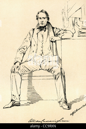 Allan Cunningham portrait 1784 –1842 was a Scottish poet and author ...