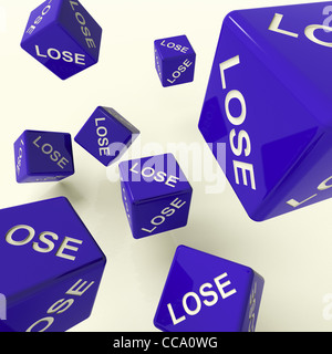 Lose Dice Representing Defeat Failure And Loss Stock Photo - Alamy