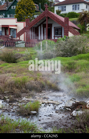 Ohinemutu Village, Rotorua, New Zealand. St. Faith's Anglican Church ...