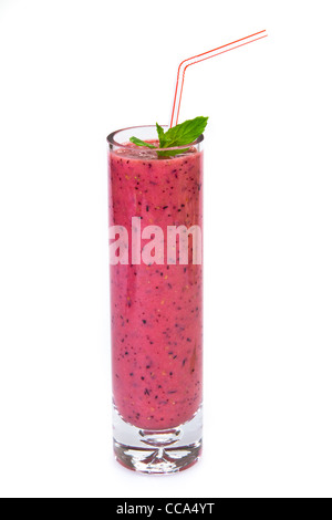 assorted berries over white background. blueberry, strawberry ...