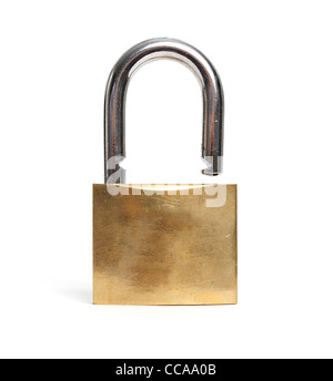 An unlocked lock on white Stock Photo - Alamy