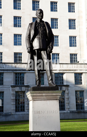 A statue of Hugh Trenchard (1st Viscount Trenchard), a British Officer ...
