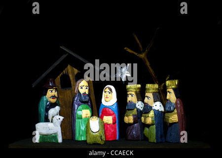 Christmas crib, pictorial representation of the birth of Jesus Chirst ...