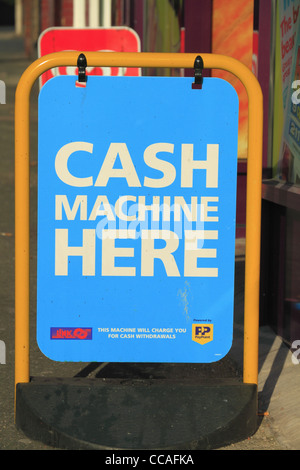 Link cash machine sign Stock Photo - Alamy