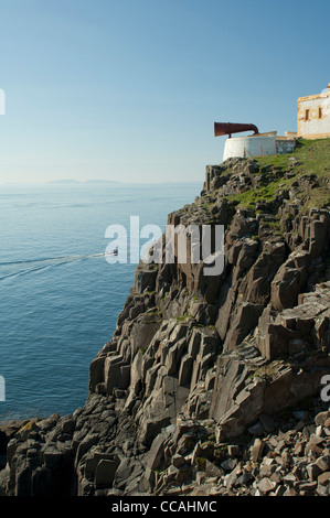 Fog Horn at Neist Point Lighthouse, Isle of Skye, Scotland, UK Stock ...