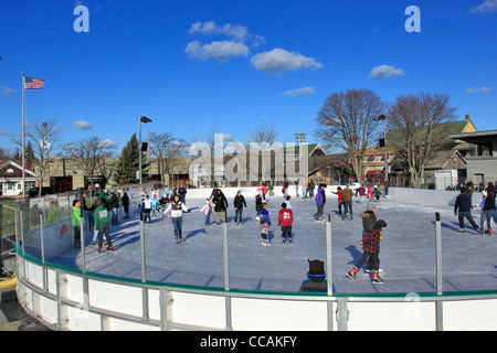 Ice skating rink Greenport Long Island NY Stock Photo - Alamy