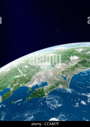 Earth from space, Japan Stock Photo - Alamy
