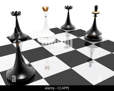 3d render series: chess: checkmate Stock Photo - Alamy
