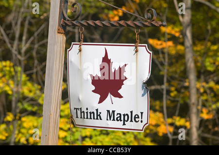 Vermont Maple Syrup Sign Stock Photo - Alamy