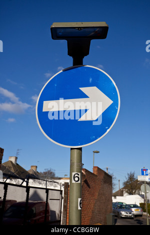 One way traffic upright sign, London, England, UK Stock Photo - Alamy
