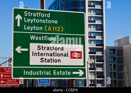 Stratford international station sign Stock Photo - Alamy