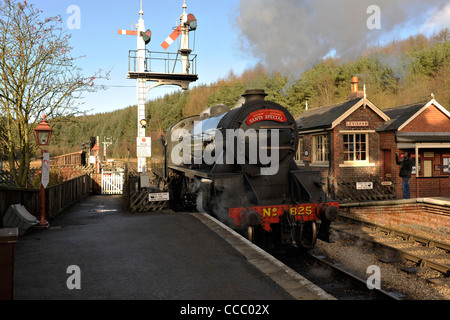 Steam Train (SR S15 class locomotive) pulling red passenger carriages ...