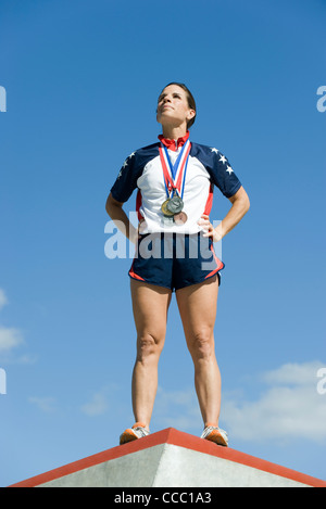Athletes standing on podiums Stock Photo: 11729959 - Alamy
