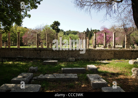 Archaeological area. Altis, Olympia, Peloponnese, Greece Stock Photo ...