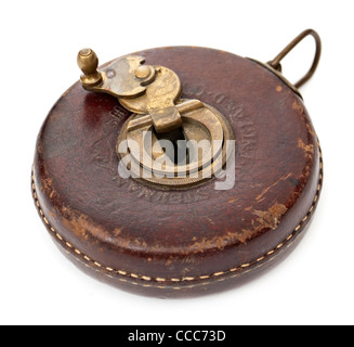 Vintage tape measure in a leather case Stock Photo - Alamy