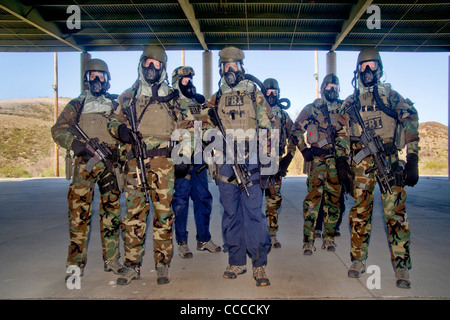 FBI SWAT team practices breaching a room at a "Live Fire Kill House ...