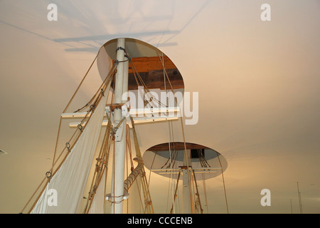 A half-scale model of the Rose Dorothea schooner, inside Provincetown ...