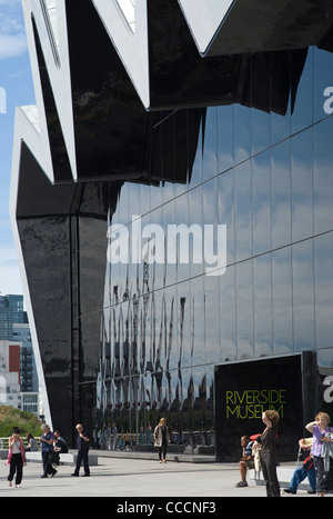 Exterior view of the Riverside Museum by Zaha Hadid Architects, the ...