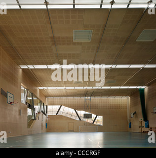 THE CHARTER SCHOOL NEW SPORTS HALL BLOCK STAIRS AND SEATING Stock Photo ...