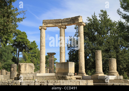 ruins in Ancient Olympia, Elis, Greece Stock Photo - Alamy